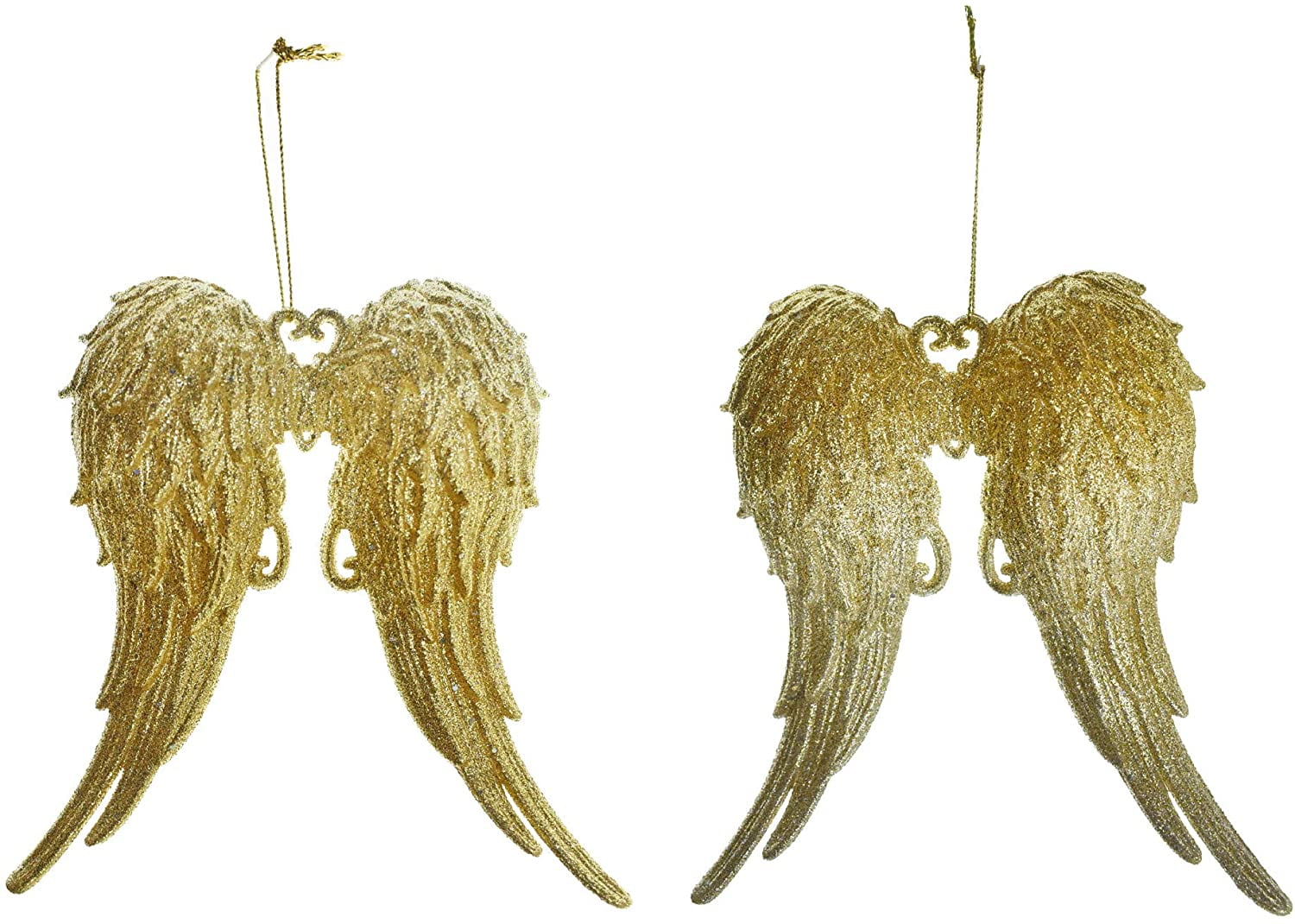 Glittered Angel Wing Ornaments, 5-1/2-Inch, 2-Piece - Walmart.com