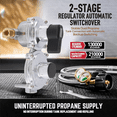 RV Propane Regulator with Hose, Heavy Duty 2-Tank 2-Stage Auto ...