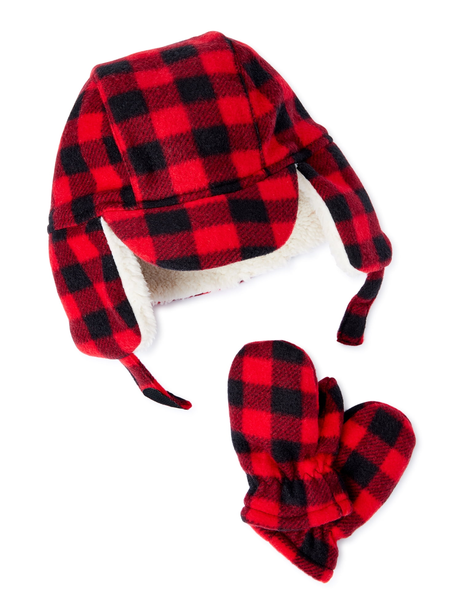 Wonder Nation Toddler Boys Check Hat & Mitten Set – Walmart Inventory ...