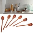 Gerich Long Wooden Spoon,6 Pieces 9 inch Korean Style Spoon,Kitchen ...