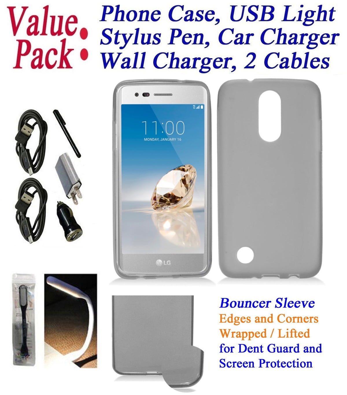 ~Value Pack~ for 5" LG Phoenix 3 LG K4 2017 Case Phone Case Bouncer ...