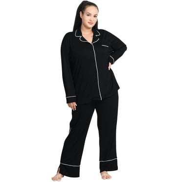 Zando Plus Size Pajamas for Women Two Piece Loungewear for Women Plus ...