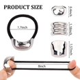 6 count Metal Hair Ties for Women, Silve Hair Cuffs Ponytail Cuff for ...