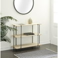 Free Shipping! DecMode 40 x 32 Beige Wood Console Table with Black ...