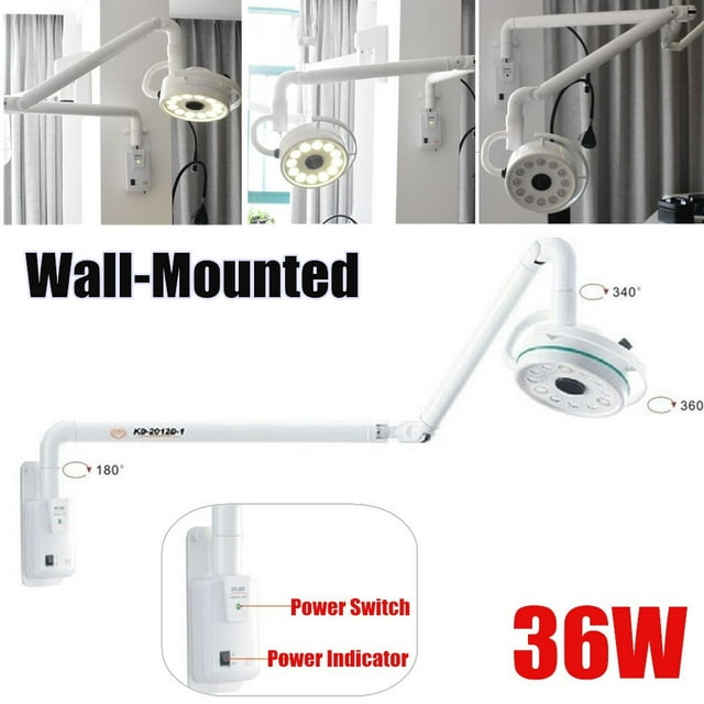 TOPCHANCES 36W Wall-Mounted LED Shadowless Lamp Surgical Medical Dental ...