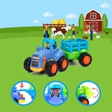 BTEPSGA Push and Go Friction Cars Construction Vehicle Set, 4-pc ...