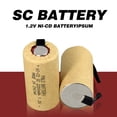 Palogreen NiCD Sub C Rechargeable Battery 10-Pack 1.2V 2200mAh Flat Top ...
