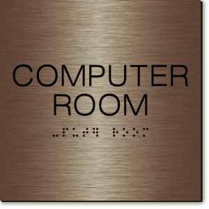 Computer Room Sign-Copper / Black (3 Units) - Walmart.com