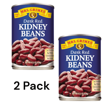 ( 2 Pack ) Mrs Grimes Kidney Beans, Dark Red, No Salt Added - Walmart.com