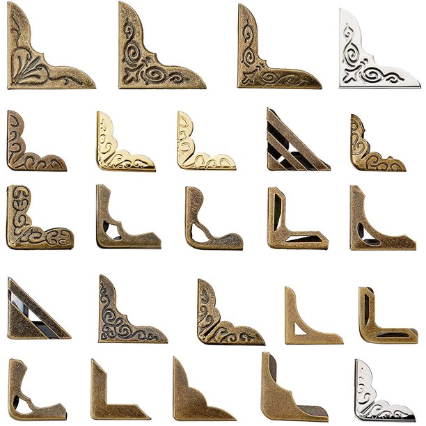 Vintage Iron Corner Protector Triangle Carved Decorative Metal Angle ...