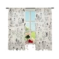 Beige Farm Chicken Sheer Curtains for Living Room Bedroom, Country ...