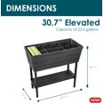 "Keter Elevated 32""x15""x31"" Resin Raised Garden Bed with Drainage ...