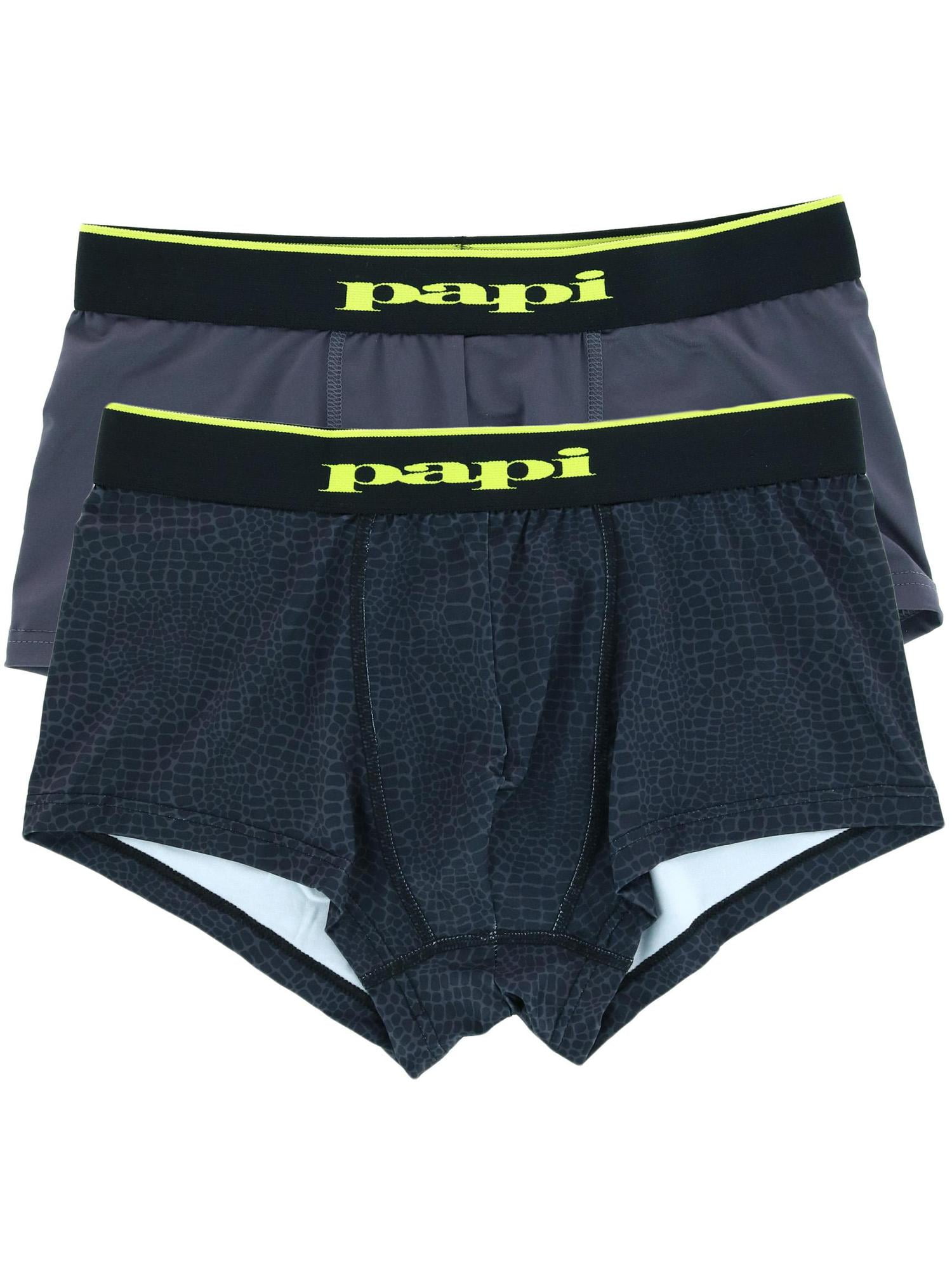 Papi Snake Print and Solid Brazilian Cut Trunks (2 Pack) (Men ...