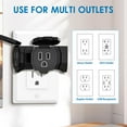 Kasonic Multi Plug Outlet Extender, 3 Way Grounded Wall Adapter ...