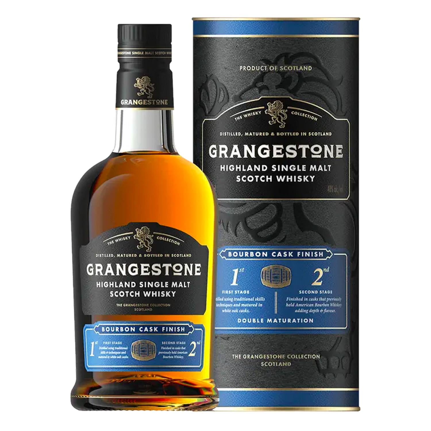 Pack de 4 Whisky Grangestone Bourbon Cask Finish 750 ml Grangestone ...