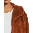 Time and Tru Women's and Plus Full Length Faux Fur Coat - Walmart.com