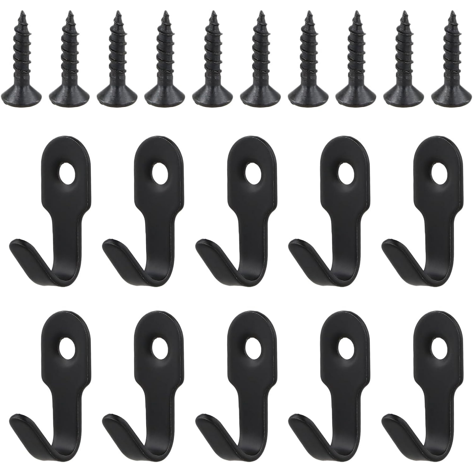 Click here for Nieqiuyun 10 Pieces Black Single Hooks Wall Coat H... prices