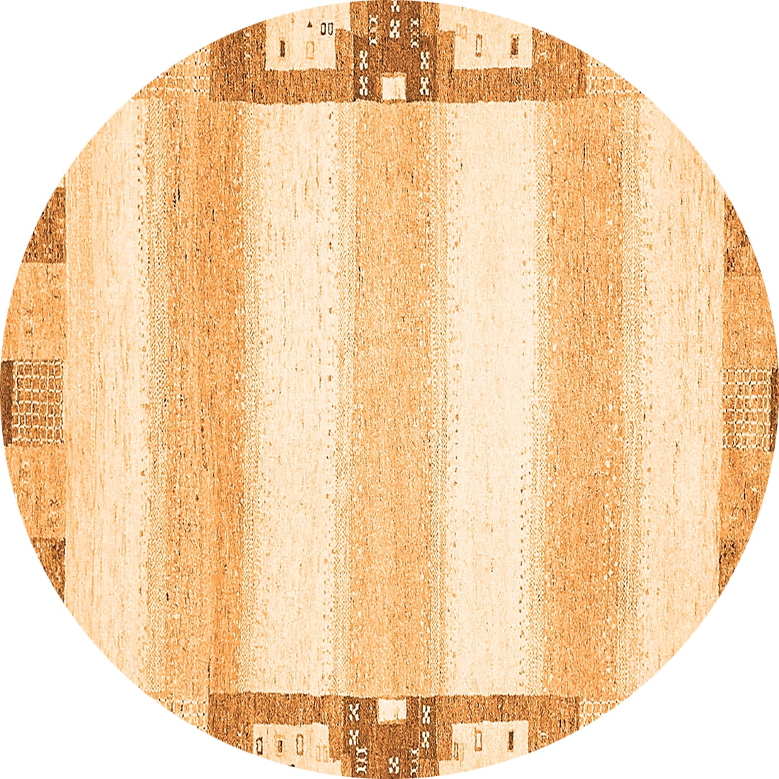 Ahgly Company Indoor Round Solid Orange Modern Area Rugs, 6' Round ...