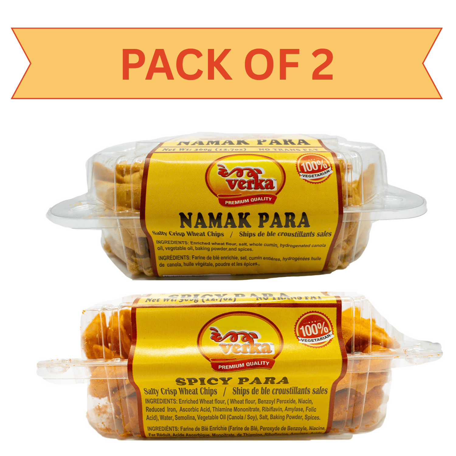 Click here for Verka Spicy Para-360g  Verka Namak Para-360g  Comb... prices
