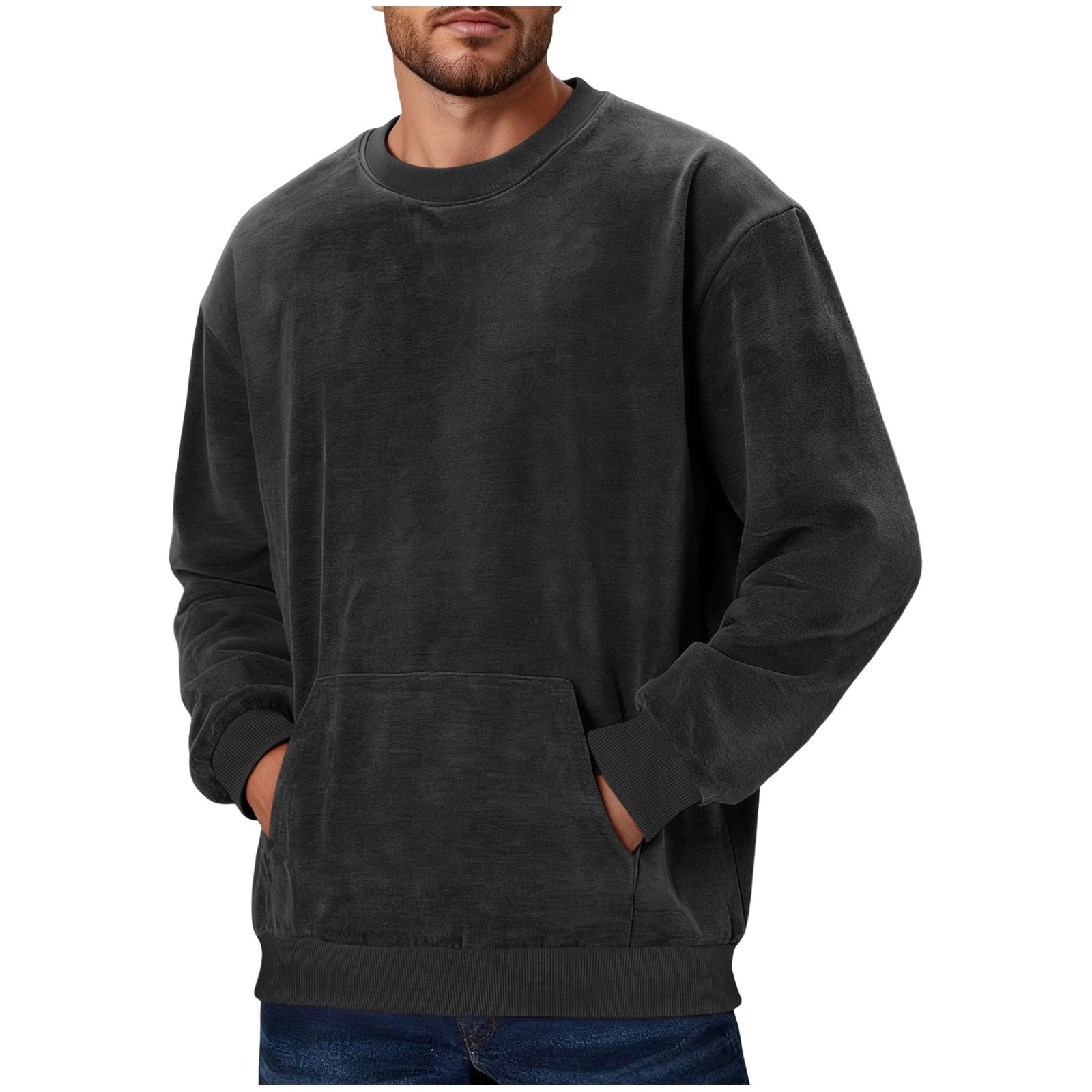 Click here for Unbranded Mens Sweatshirt casual With Pockets Ribb... prices