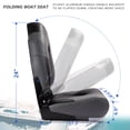 NORTHCAPTAIN Deluxe Marine High Back Folding Boat Seat,Stainless Steel ...