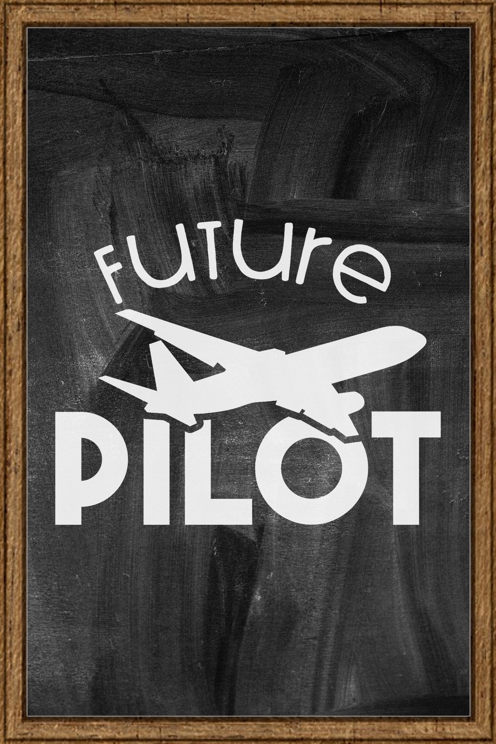 Future pilot plane silhouette caps flight air sky career Tin Sign Chalk ...