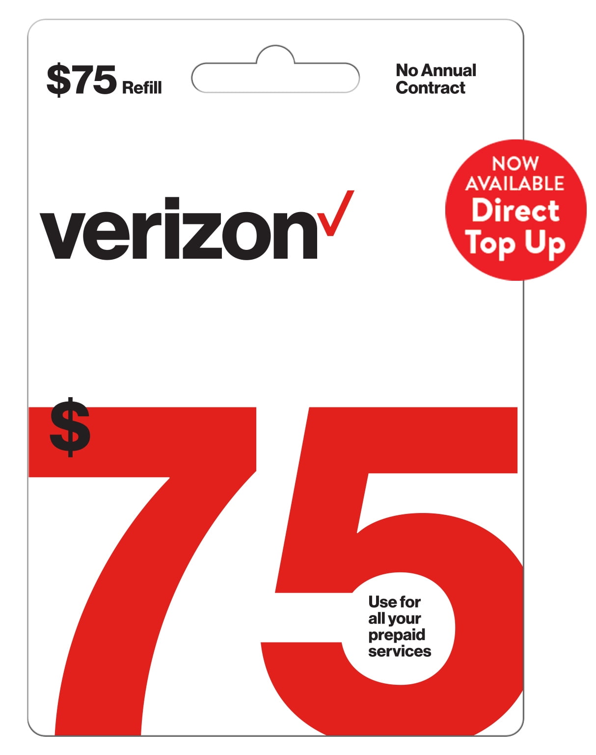 Verizon Prepaid $75 Direct Top Up - Walmart.com - Walmart.com
