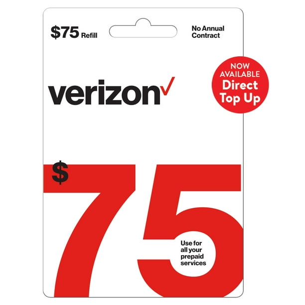 Verizon Prepaid $75 Direct Top Up - Walmart.com - Walmart.com
