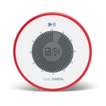 Time Timer, TWIST 90-Minute Magnetic Digital Countdown Clock, Red ...