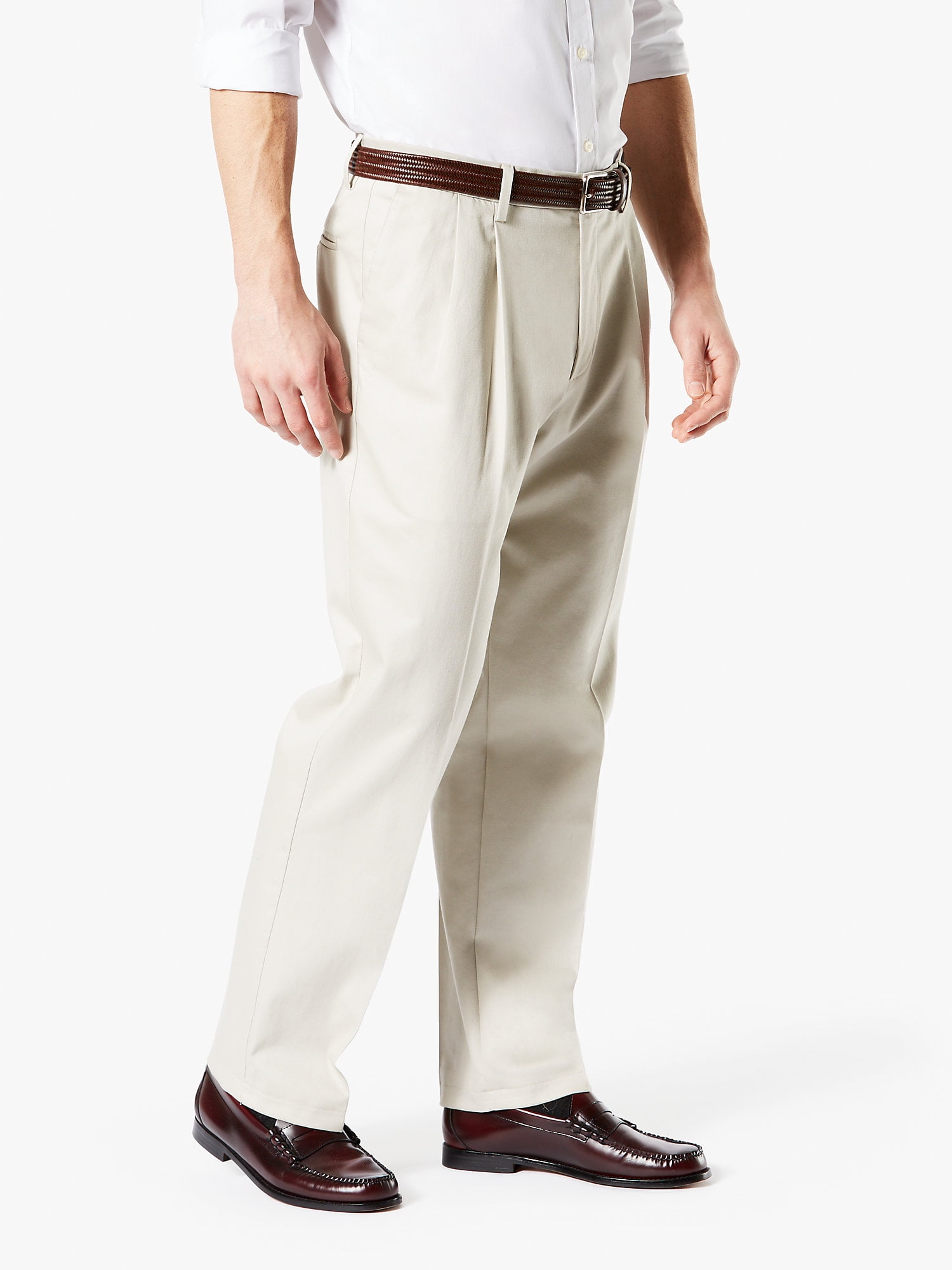 Buy Dockers Men's Pleated Signature Classic Creased Khaki Online at ...