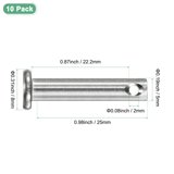 Uxcell 10-Pack Single Hole Clevis Pins, M5 x 25mm 304 Stainless Steel ...