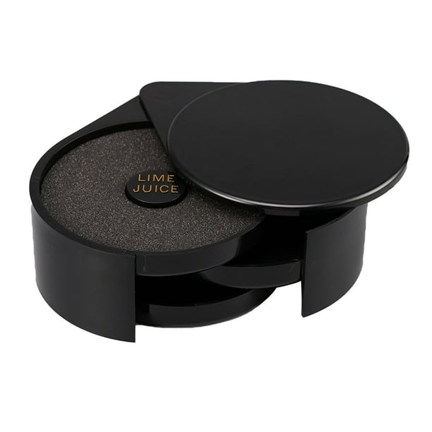 Bar Glass Rimmer 3 Tier Rotation Opening Black Bar Cocktail Seasoning ...