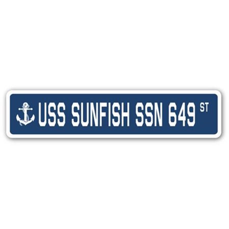 SignMission SSN-Sunfish Ssn 649 4 x 18 in. A-16 Street Sign - USS ...