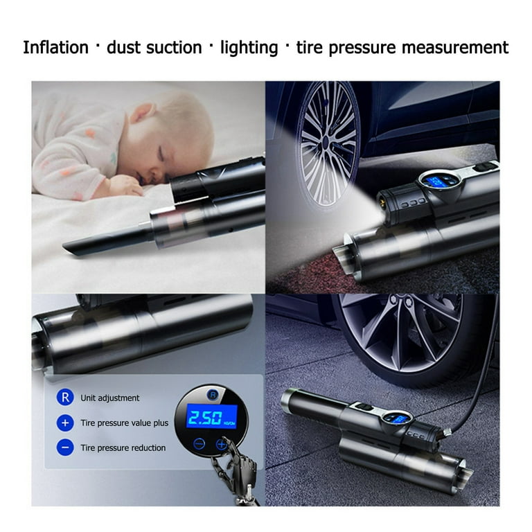 Car Vacuum And Tire Inflator Car Air Compressor Tire Inflator Car ...