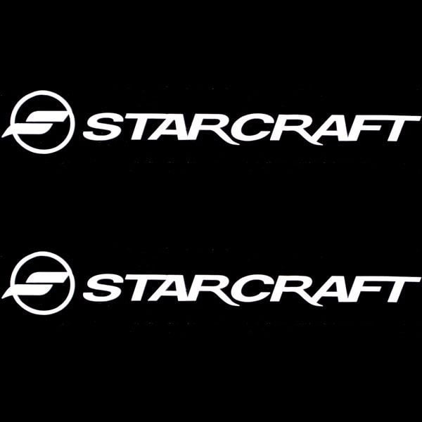 Starcraft Boat Brand Logo Decal 9142759 | White 13 1/4 x 1 Inch (Pair ...