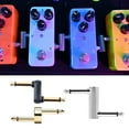 2Pcs 6.35mm 1/4'' Z Typed Male to Male Plug Connector Guitar Pedal ...
