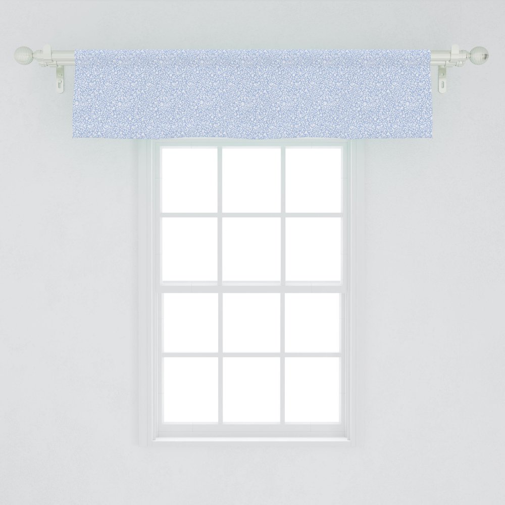 Ambesonne Blue and White Window Valance, Revival Style with Rural ...