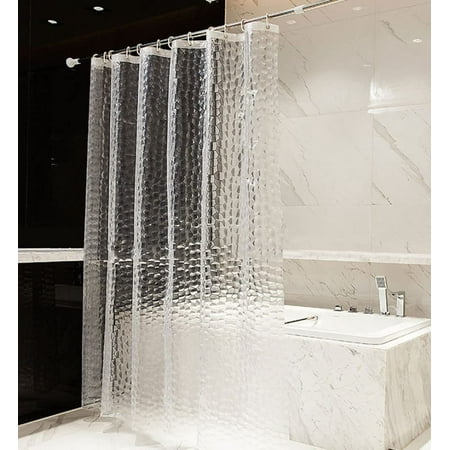 HUACA Rideau de douche de salle de bain, cube d'eau transparent 3D ...