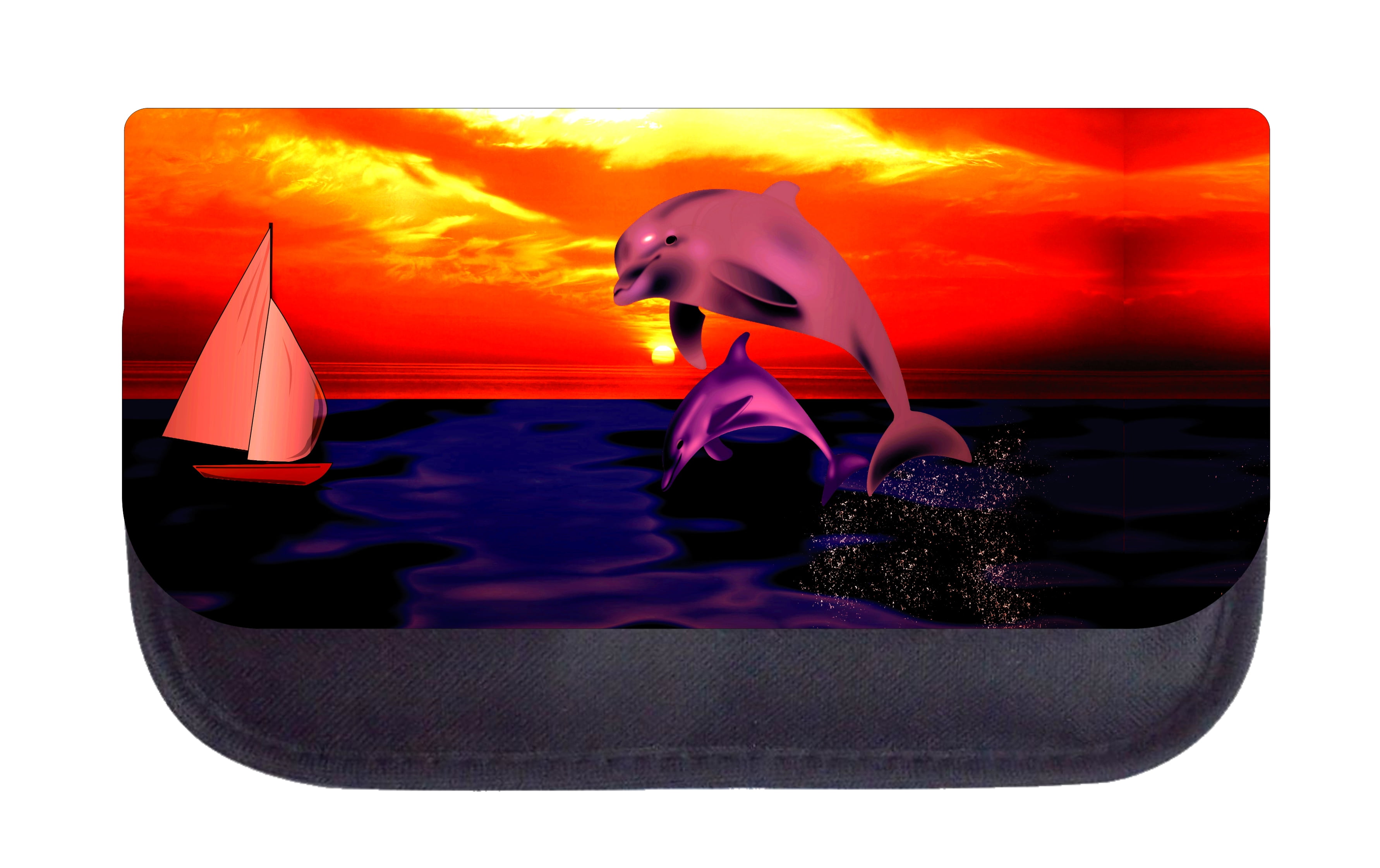 Pencil Pouch Animal Dolphins Pencil Pouch 2 Pocket Pencil Case ...