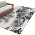 Chinese Ink Painting 3'x5' Washable Rug, Mountain Cloud Modern Art Non ...