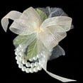 Ivory Pearl Corsage Wristlet Band - Wedding, Reception, Prom ...
