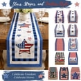Blue Gingham Truck Patriotic Table Runner, "Sweet Land of Liberty" 4th ...
