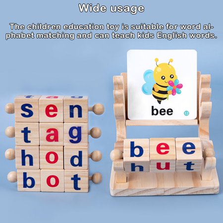 Toddlers Alphabet Vowel Spelling Blocks Children Education Letter Kids ...