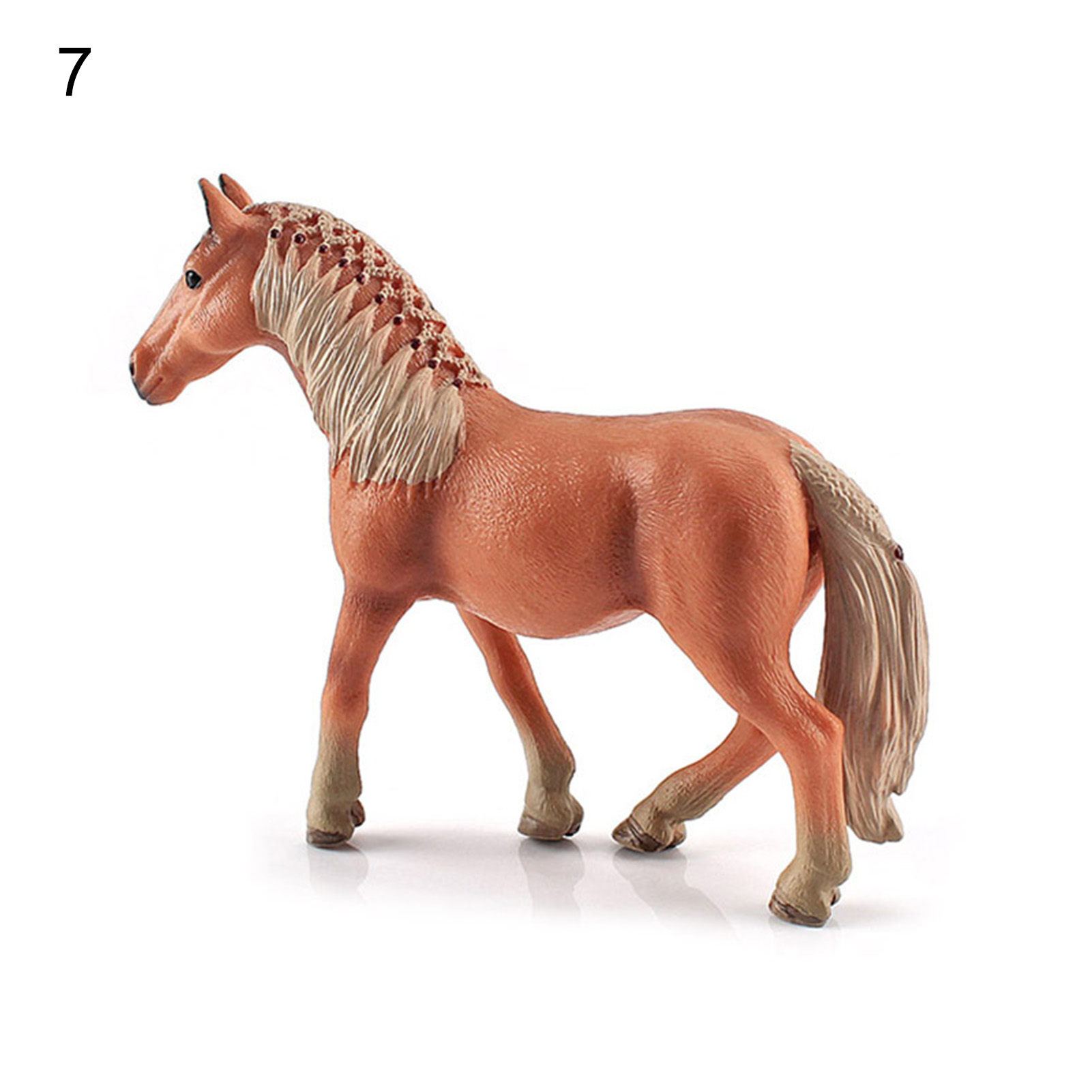 HEVIRGO Miniature Horses Toy Detailed Texture High Simulation ...