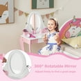 OLAKIDS 2 in 1 Kids Vanity Set - Princess Dressing Table, Rotating ...