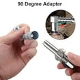 Double Handles Grease Gun Coupler 90 Degree Adapter Injection Dispenser ...