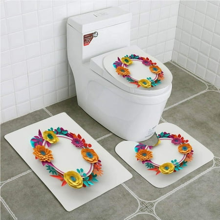 XDDJA 3D Render Digital Vivid Paper Flowers Round Floral Frame Holiday ...