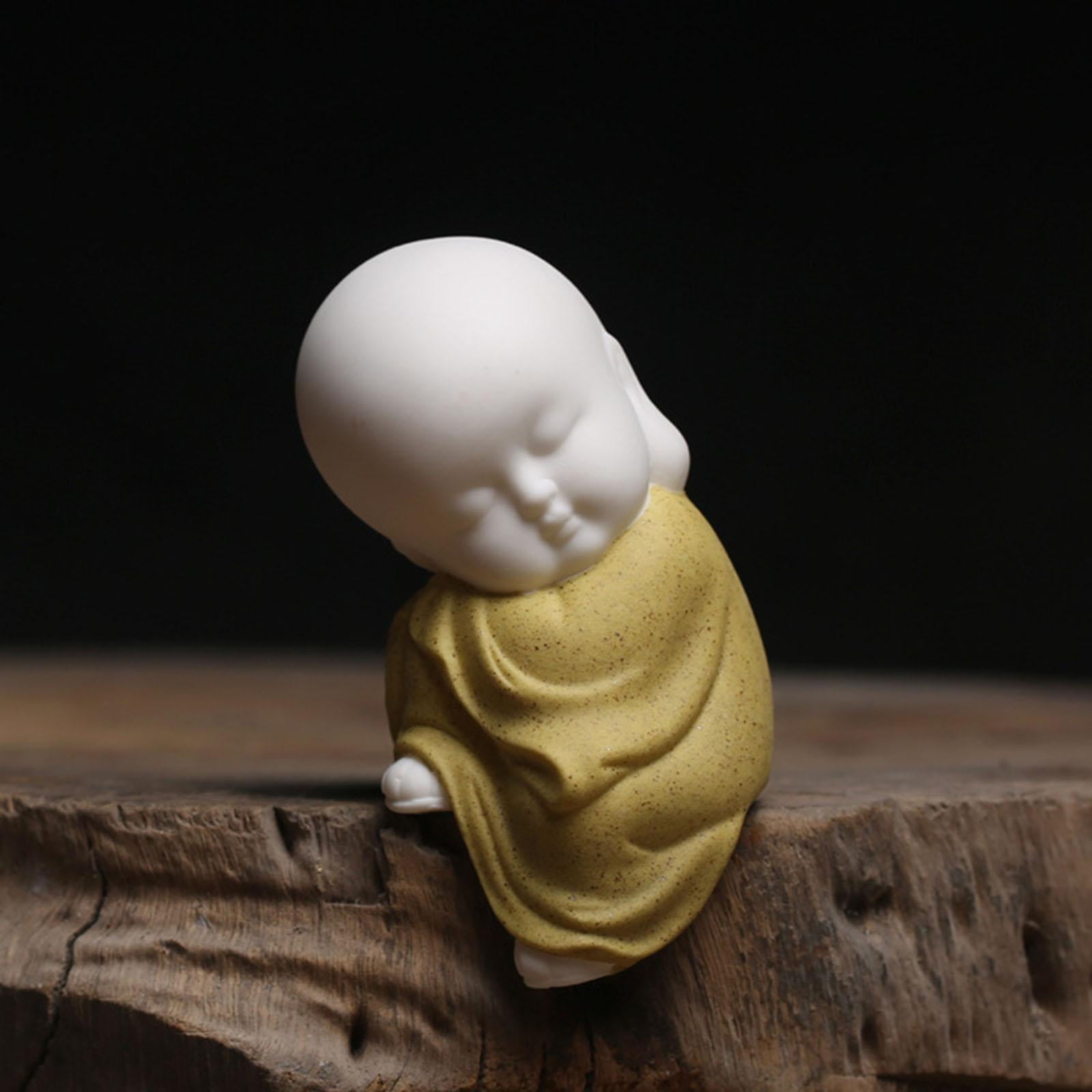 Mini Buddha Statue Buddhism Decor Yoga Figurines Sitting Oriental ...