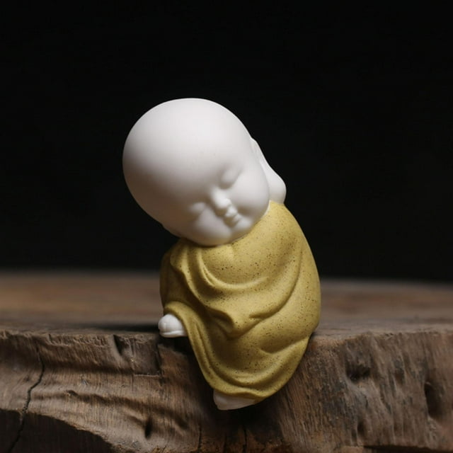 Mini Buddha Statue Buddhism Decor Yoga Figurines Sitting Oriental ...