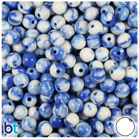 BeadTin True Blue Neon Bright 25mm SunBurst Plastic Beads (80pcs ...